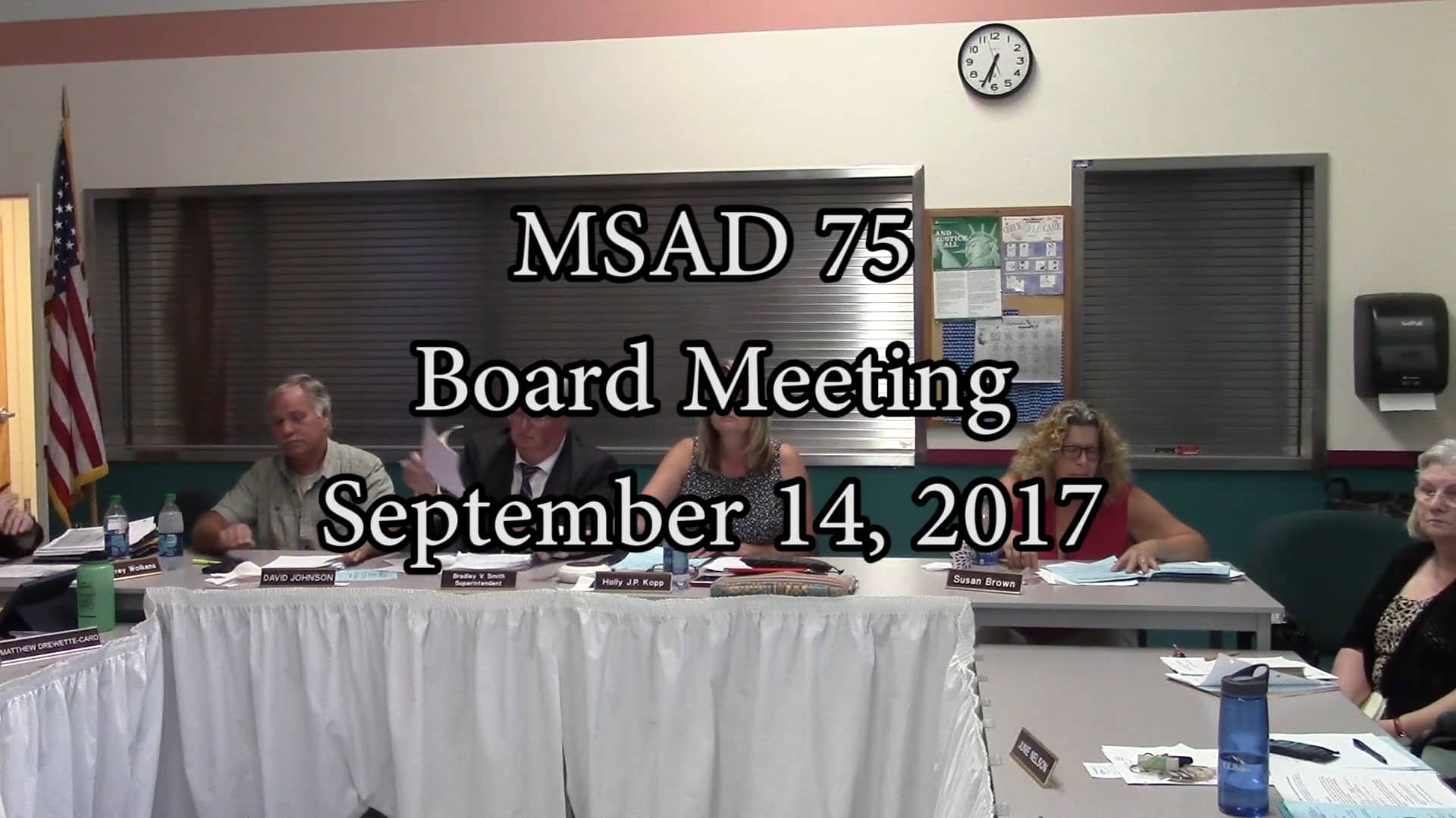 EDU msad75 Board Meeting 14sep17 on Vimeo