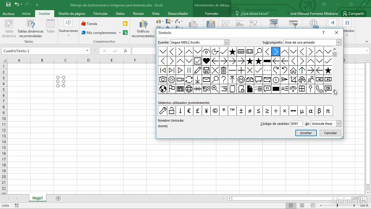 97-Ilustraciones e imagenes para botones en Microsoft Excel on Vimeo