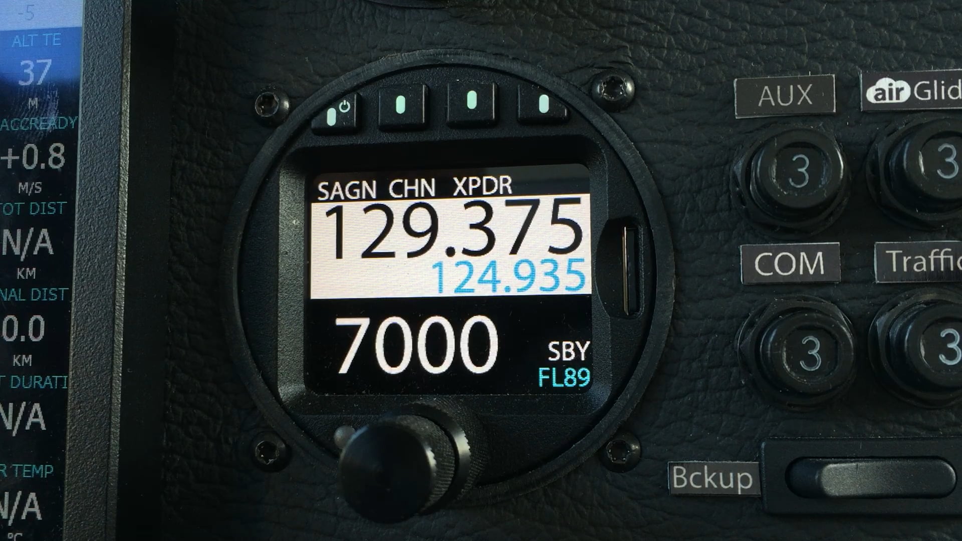 XPDR Mode und Squawk Code Eingabe