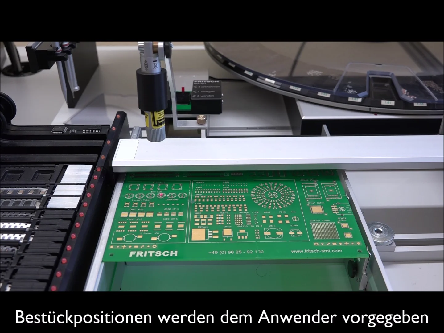 FRITSCH SMT - Laser Pointer Modul - Halbautomat SM902professional on Vimeo