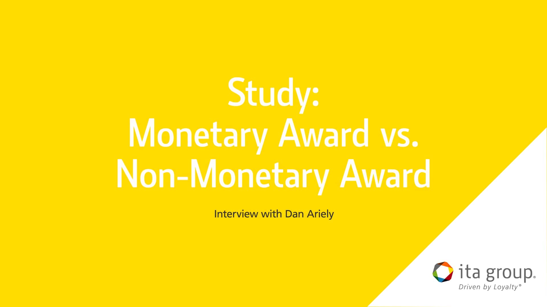 Dan Ariely: Monetary Award on Vimeo
