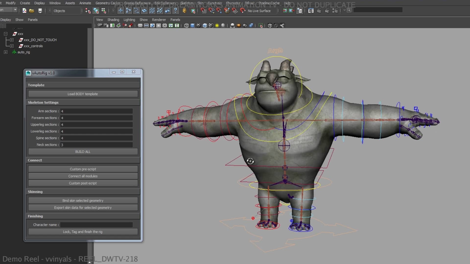 DreamWorks "Trollhunters" / Characters rig template on Vimeo
