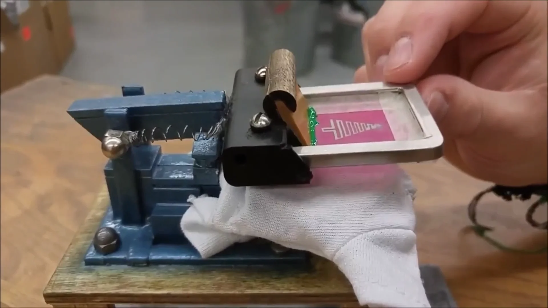 artist devin smith creates a miniature t-shirt factory with hand-made ...