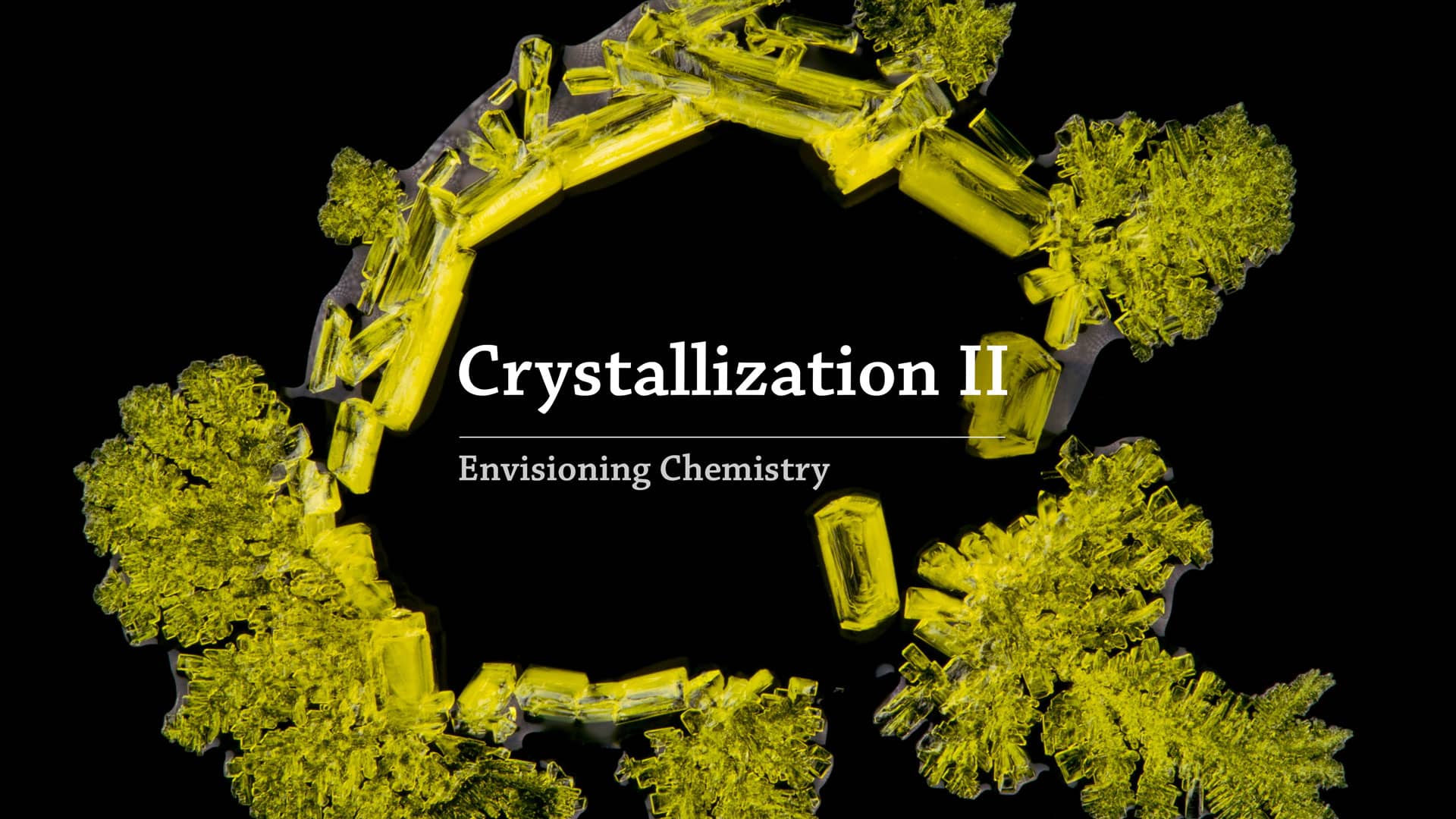 Envisioning Chemistry: Crystallization II on Vimeo