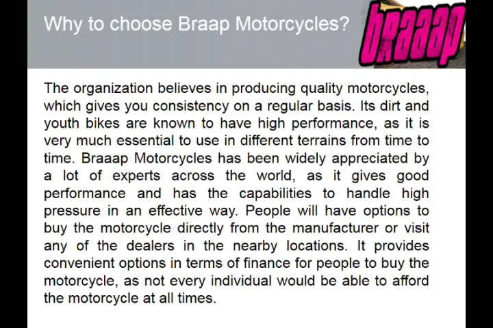 Braaap Motorcycles- Offering Bikes for Every Reason and Season on Vimeo