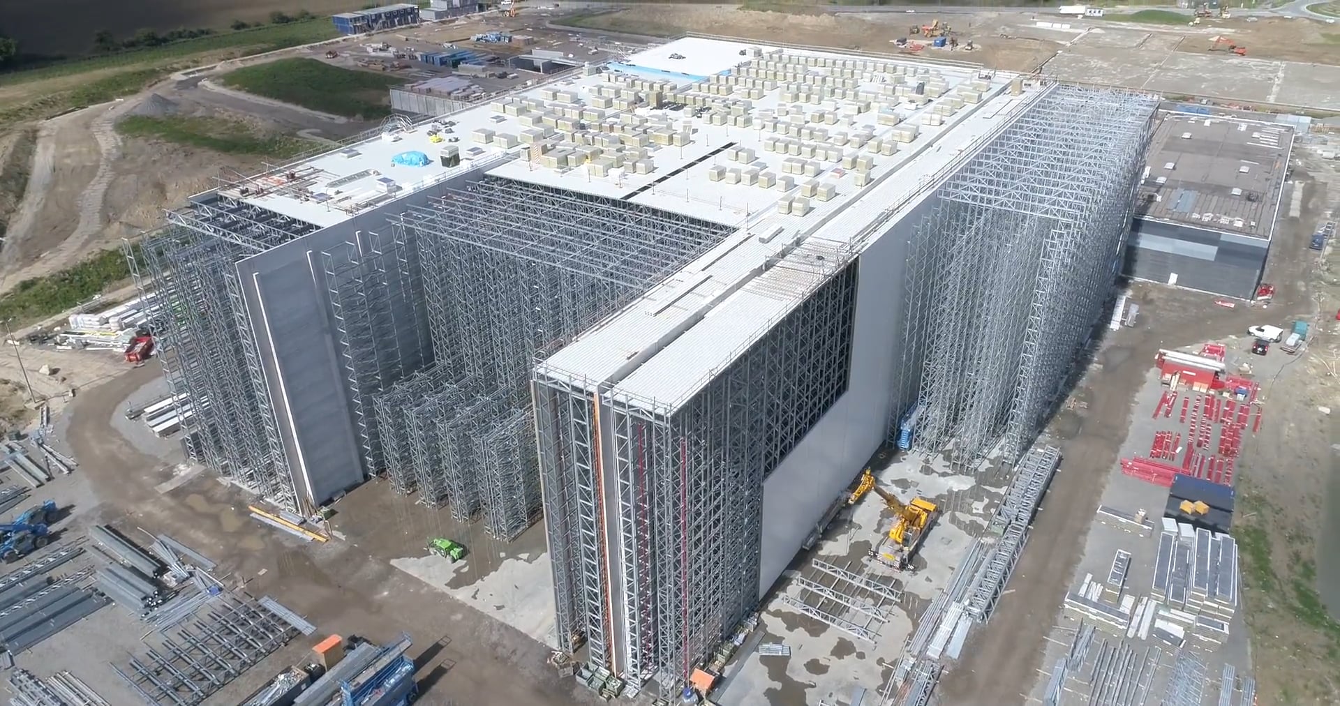 Drone Video of the Køge HCL warehouse construction site on Vimeo