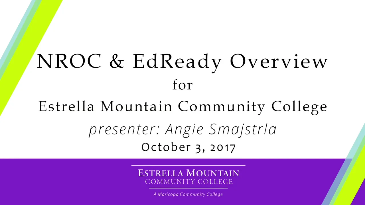 2017 NROC Math Training