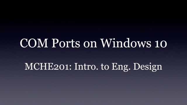 MCHE 201: Introduction to Engineering Design on Vimeo