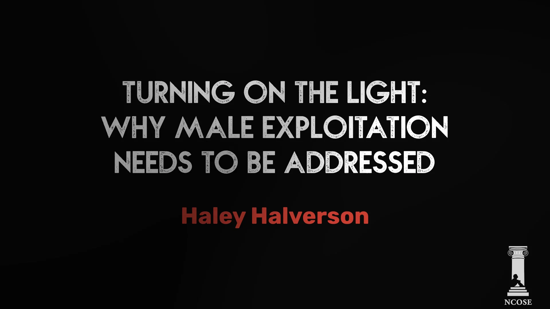 He's a Victim, Too: Speaking Out on Male Sexual Exploitation-Haley ...