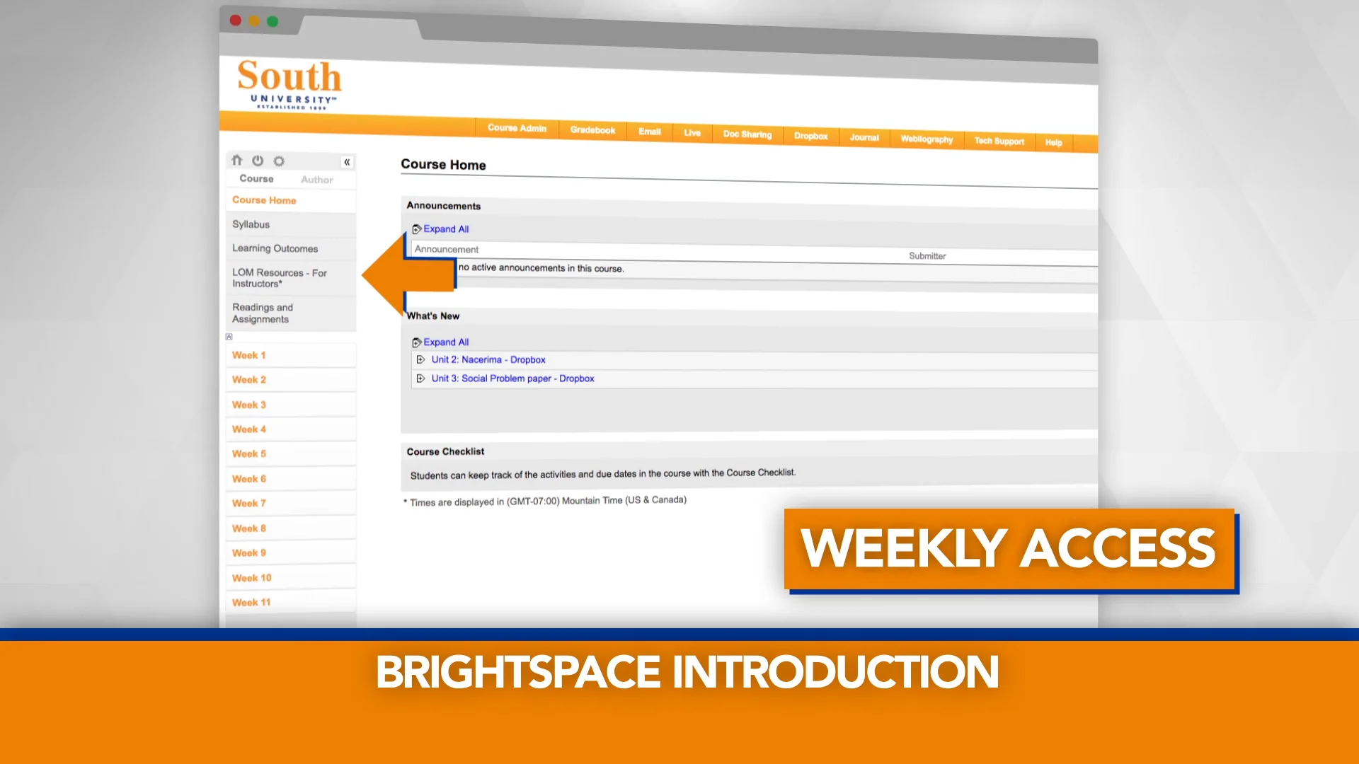 Brightspace Help Videos - eCOLLEGE COMPARISON - WEEKLY ACCESS on Vimeo