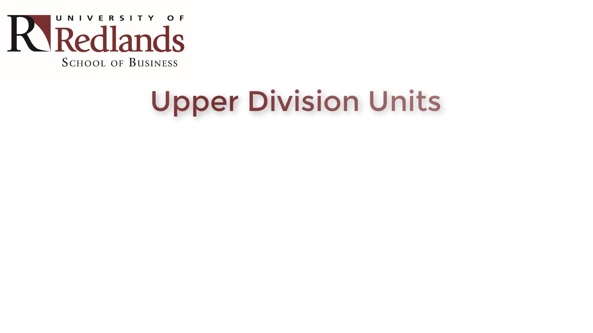 Completing Upper Division Units on Vimeo