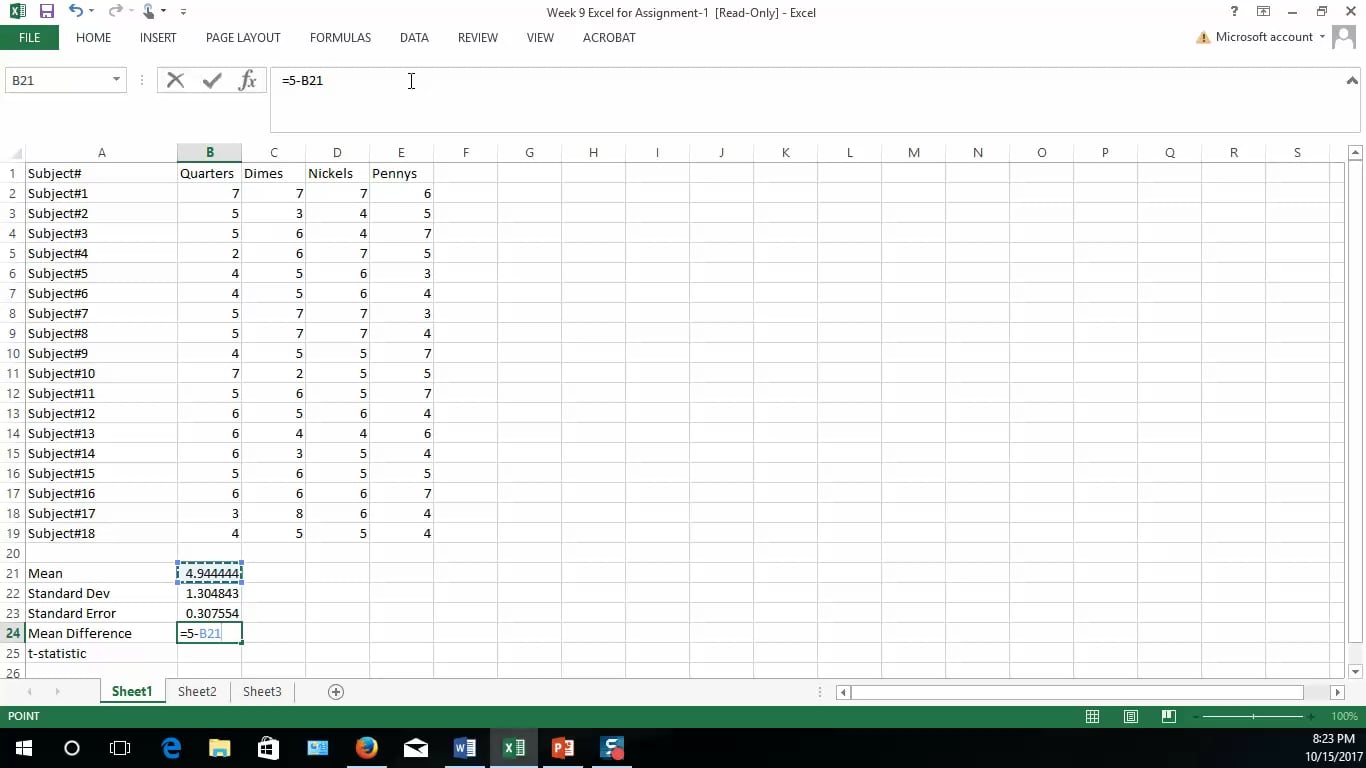 t-test Excel tutorial on Vimeo