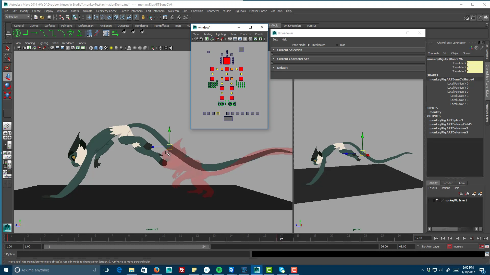 Monkey animation demo