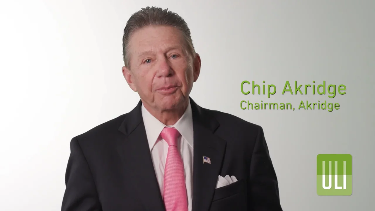 ULI Lifetime Achievement Award Dinner - Chip Akridge on Vimeo