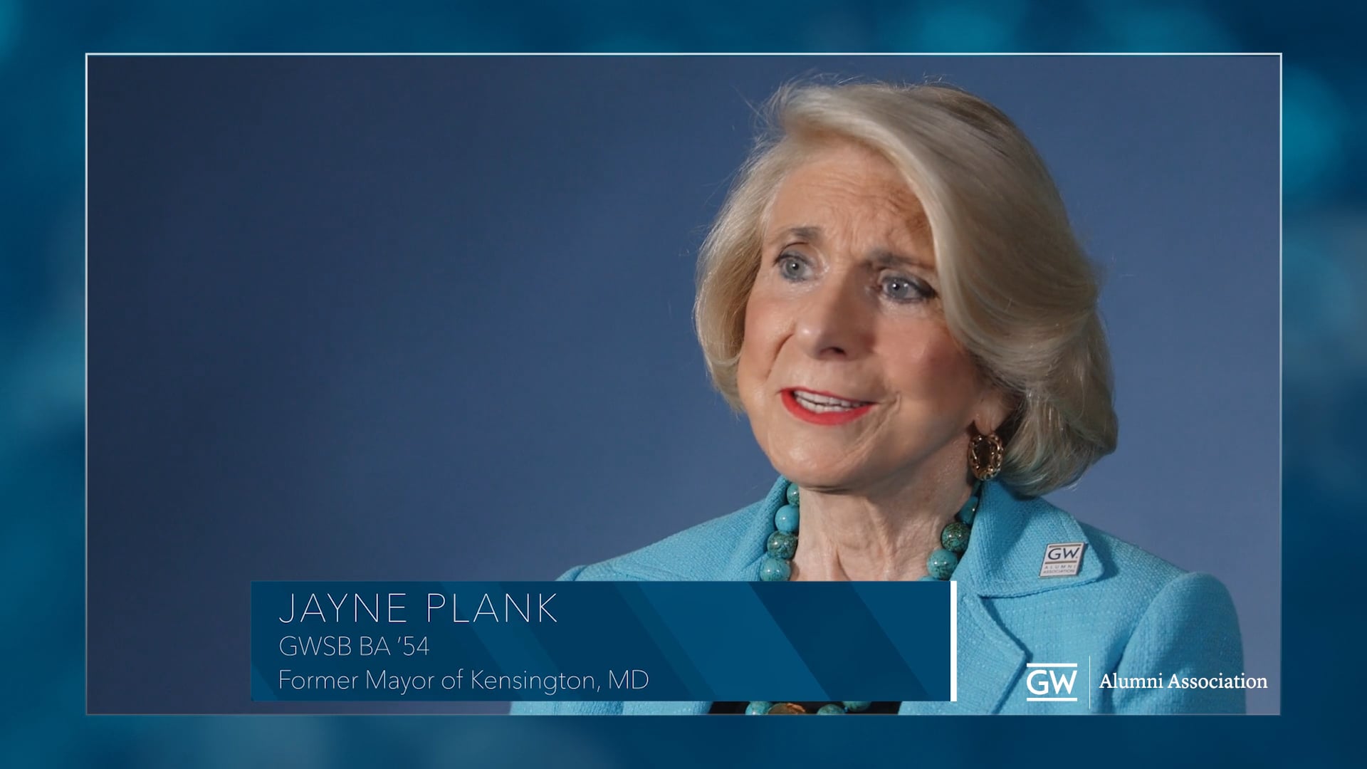Jayne Plank, B.A. ’54 (GW Distinguished Alumni Award recipient in 2017 ...
