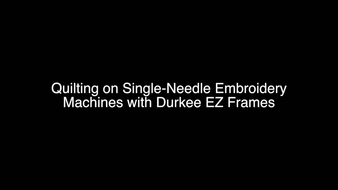 Durkee Frames - Quilting - Single Needle Machines on Vimeo