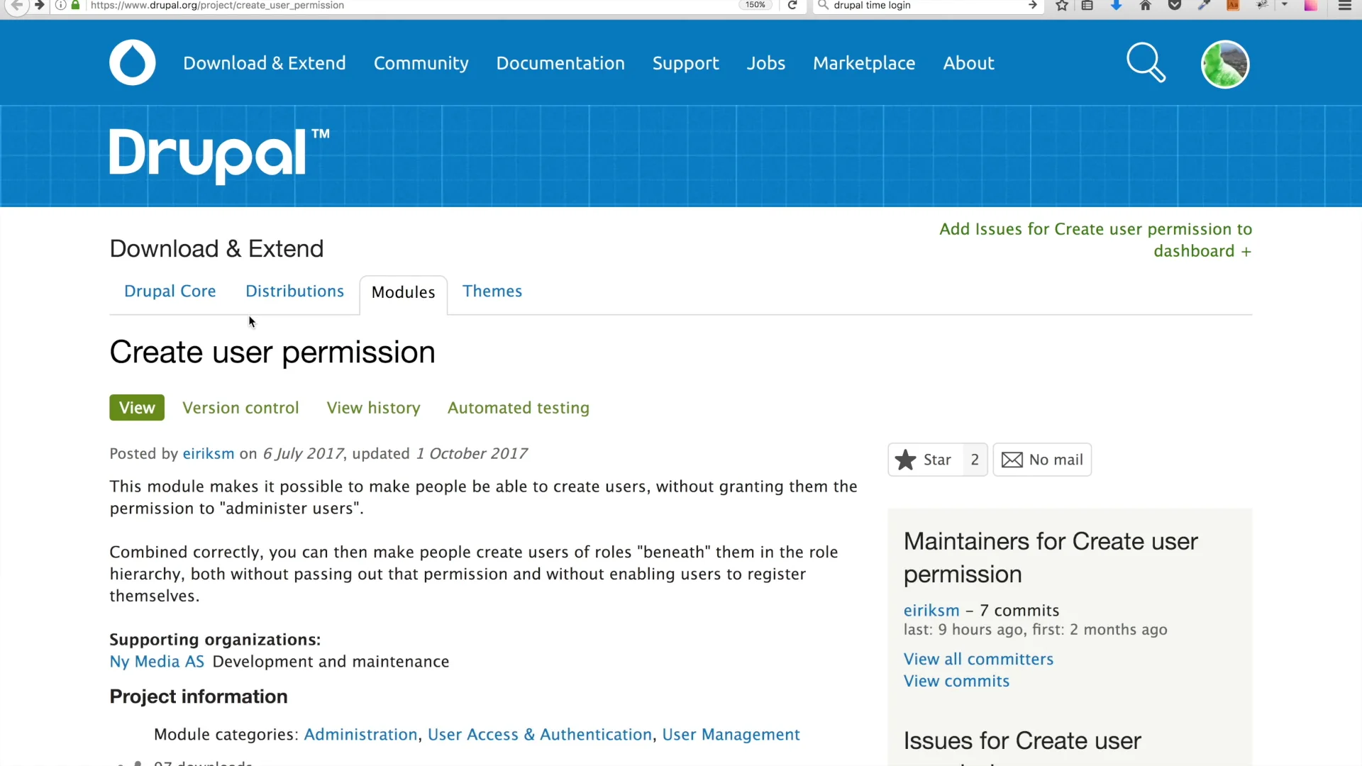 Drupal Modules: The One Percent — Create user permission (tutorial)