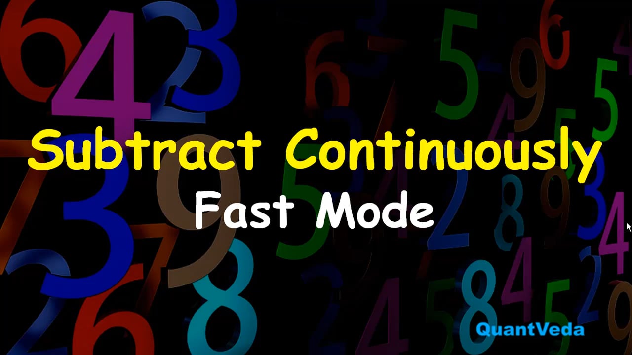 Subtract Continuously - Fast Mode on Vimeo