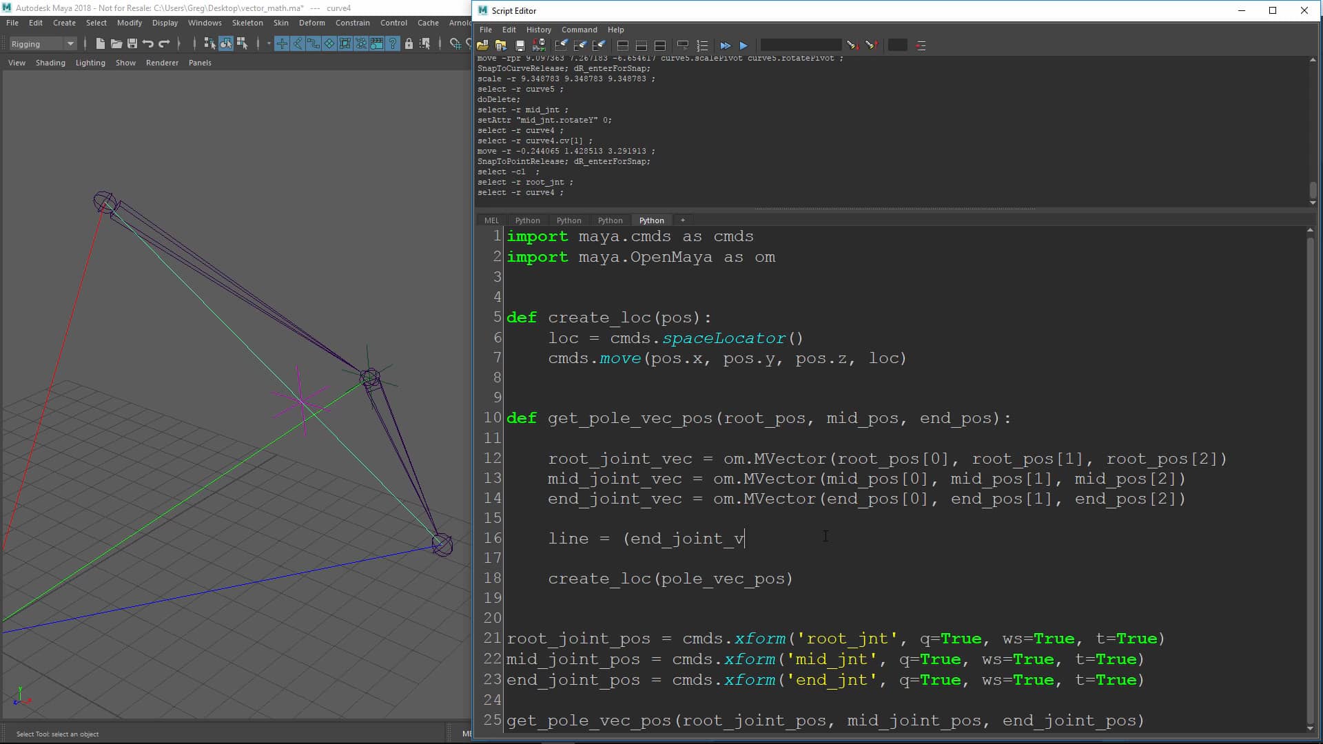 Maya Applied Math - Placing Pole Vectors on Vimeo