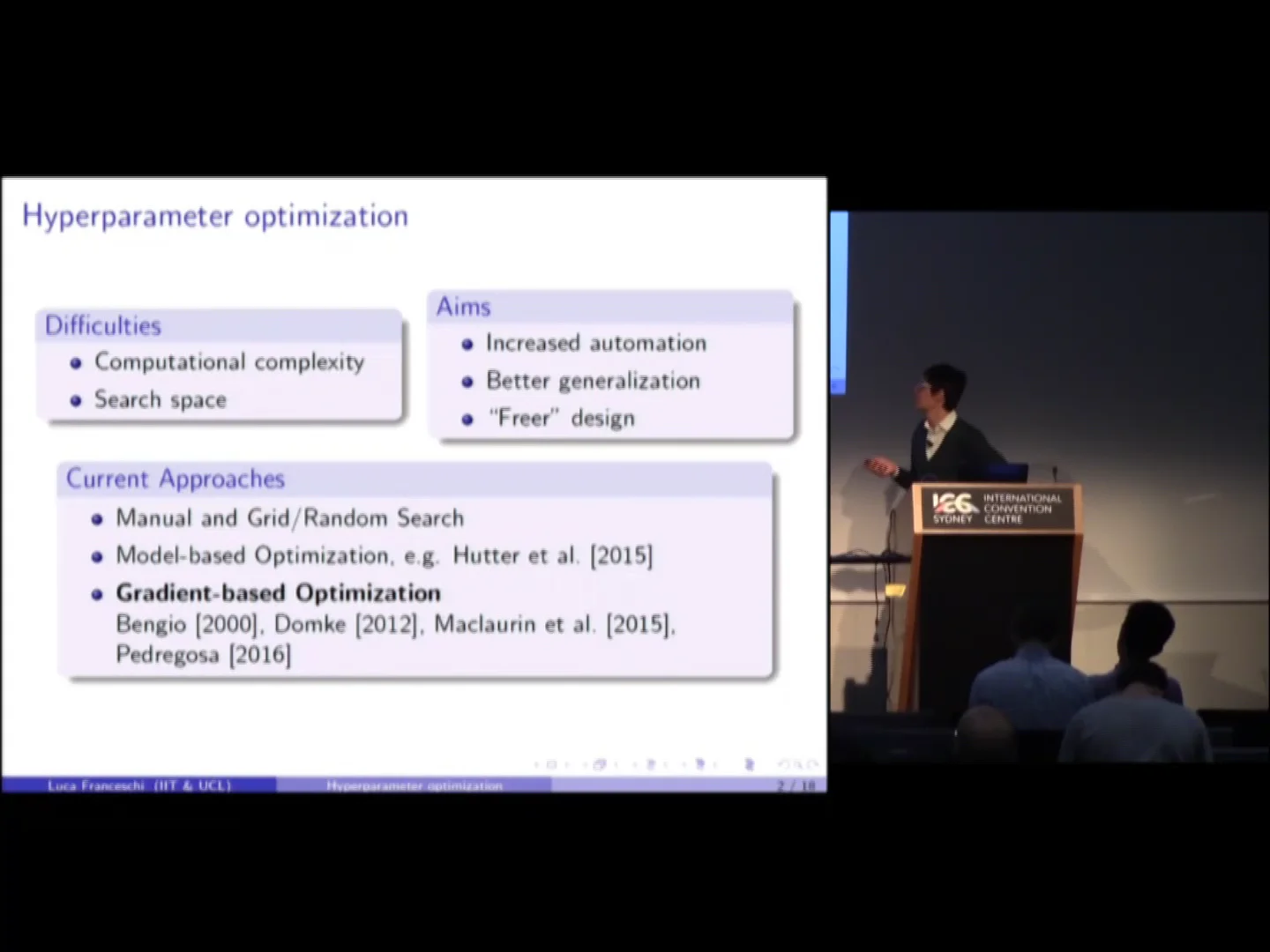 Forward and Reverse Gradient-Based Hyperparameter Optimization on Vimeo