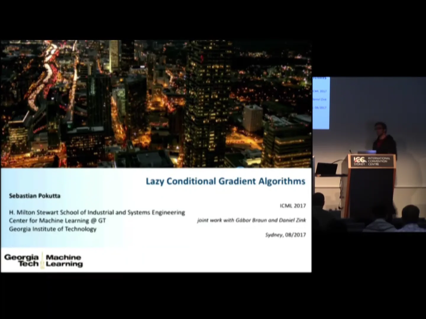 Lazifying Conditional Gradient Algorithms on Vimeo