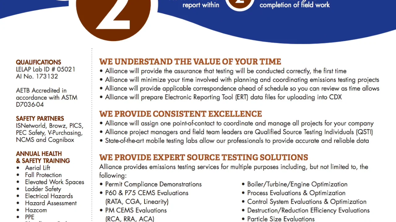 Alliance Source Testing - The Alliance Advantage on Vimeo