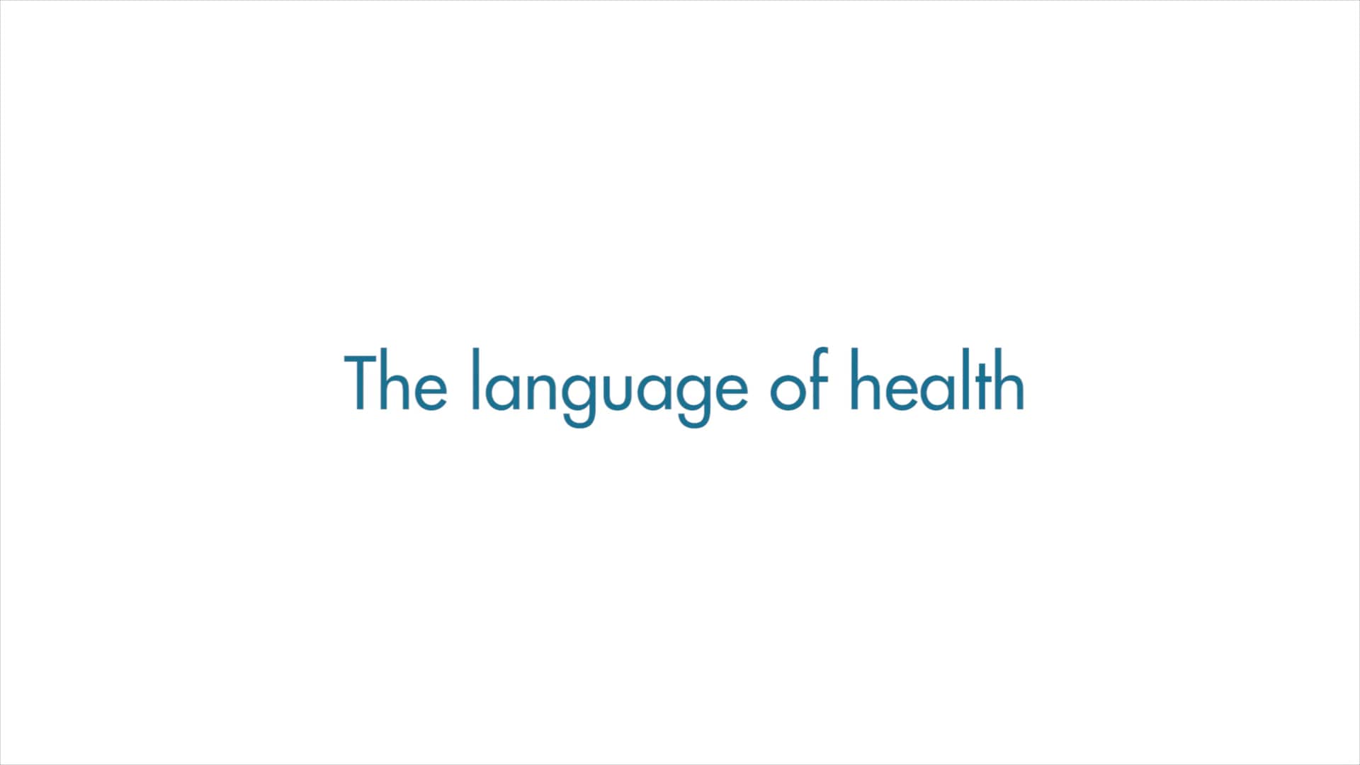 The language of health on Vimeo