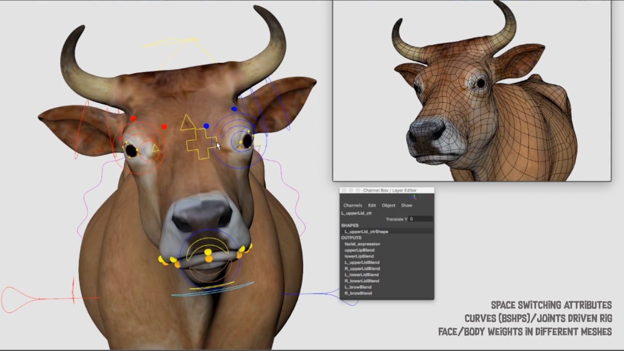 Curves and joints Facial rig. 2017 on Vimeo