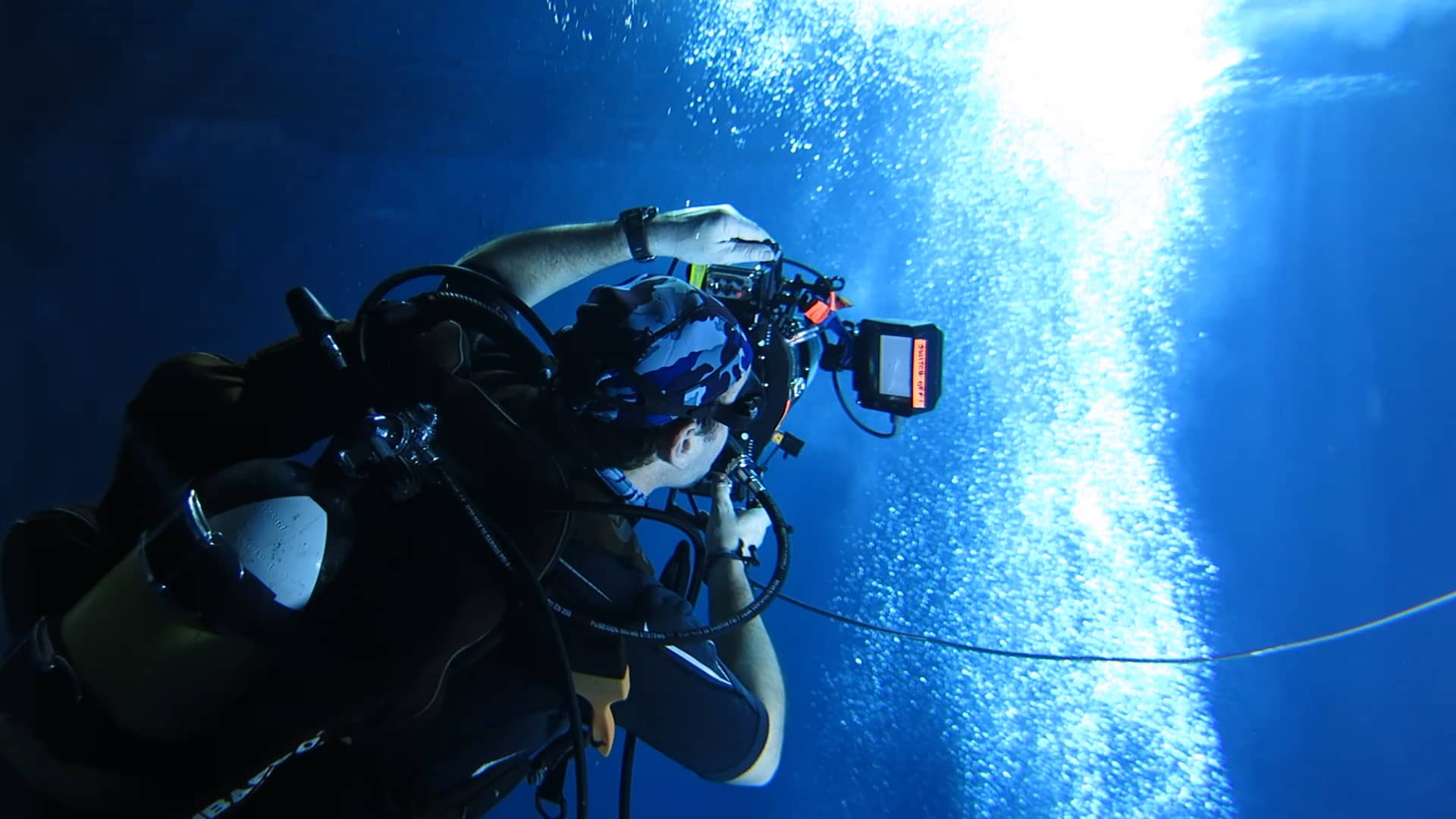 Filming underwater at Pinewood underwater stage on Vimeo