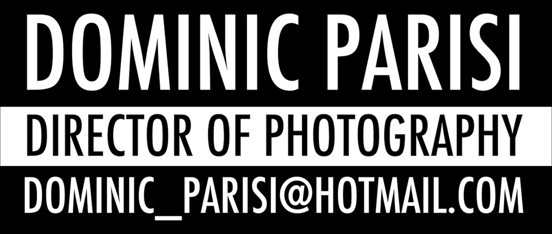 Dominic Parisi - 2017 Director of Photography Reel on Vimeo