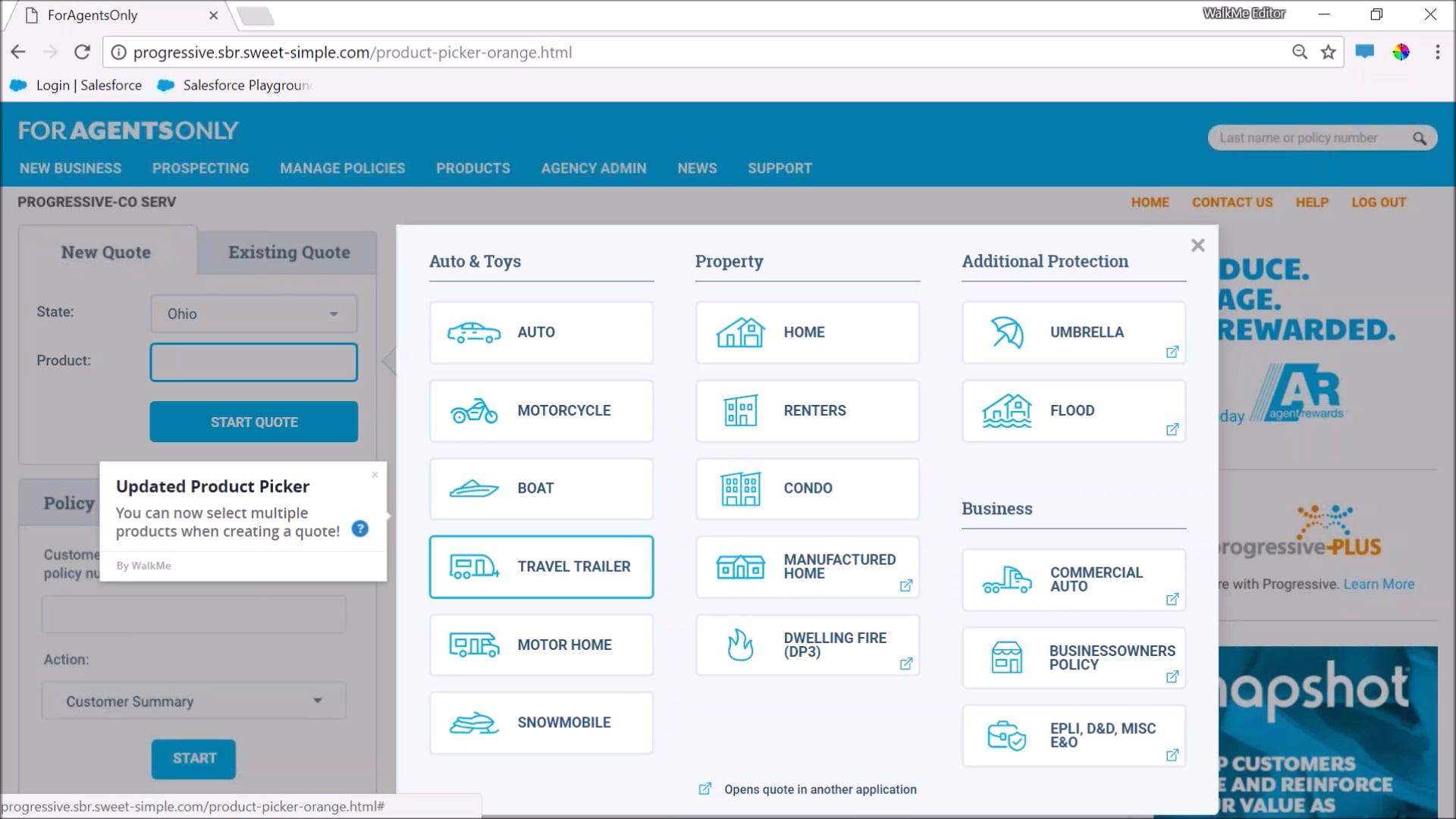 WalkMe - Progressive Quoting App Demo Video on Vimeo