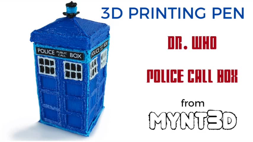 3D Pen Dr. Who Call Box video tutorial and template on Vimeo