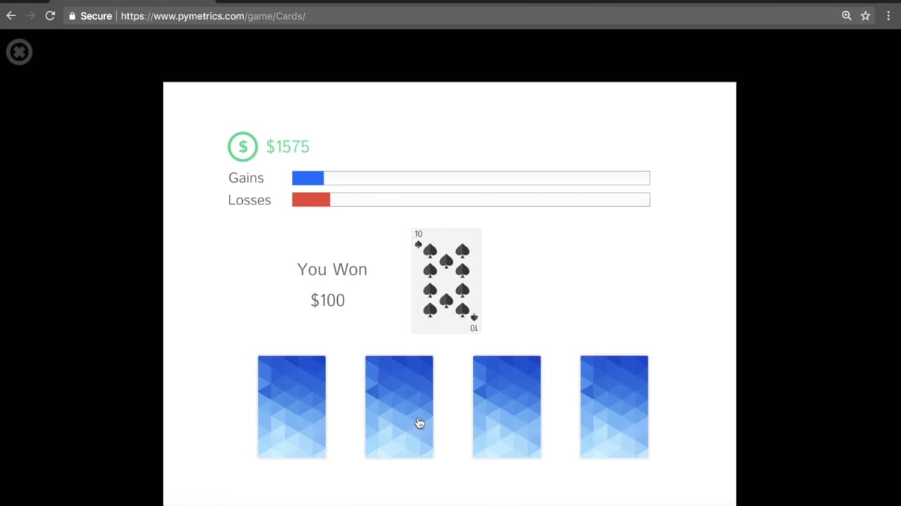 pymetrics game demo on Vimeo