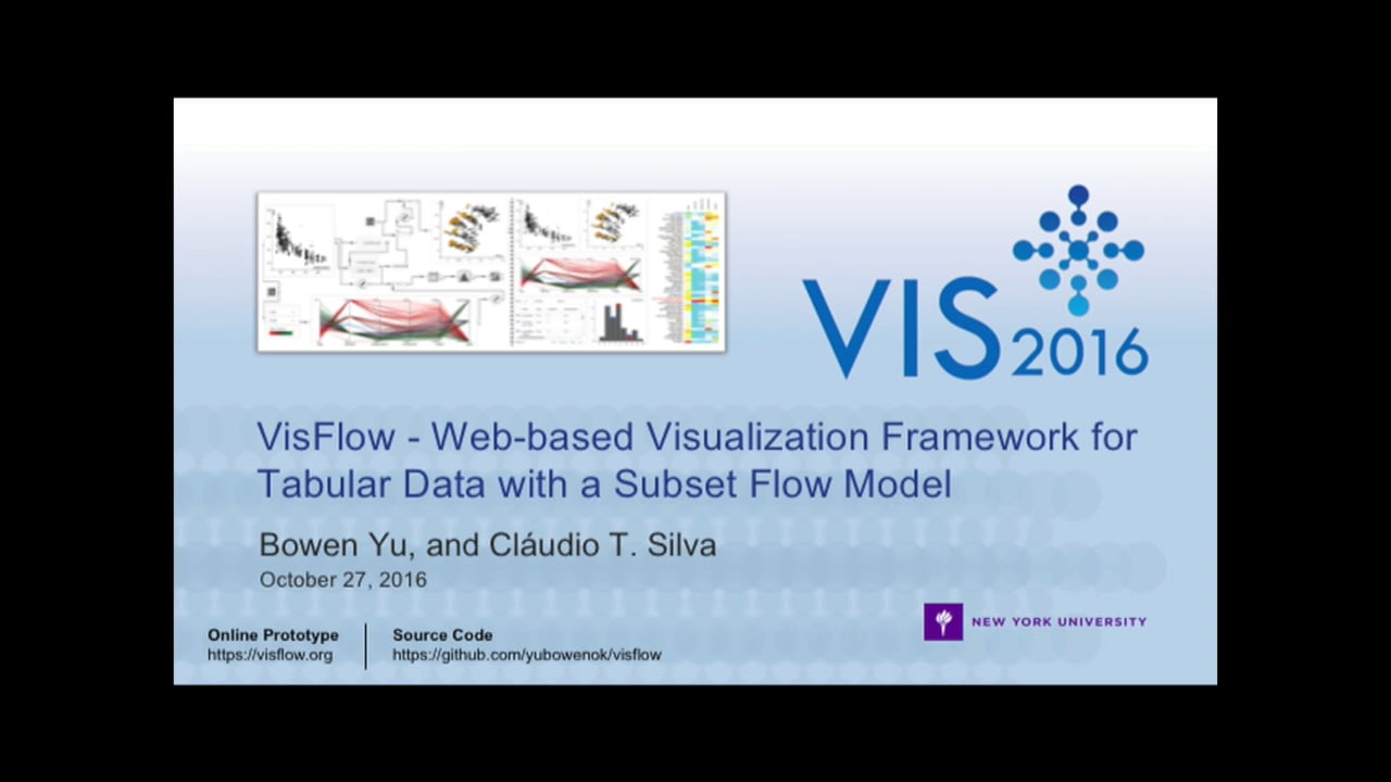 VAST 2016: VisFlow - Web-based Visualization Framework for Tabular Data with a Subset Flow Model ...