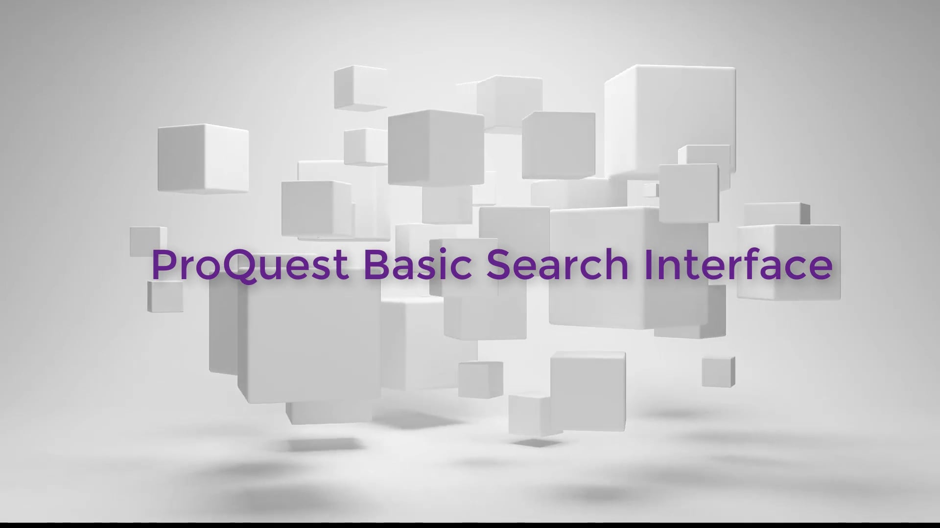 ProQuest Basic Search Interface on Vimeo