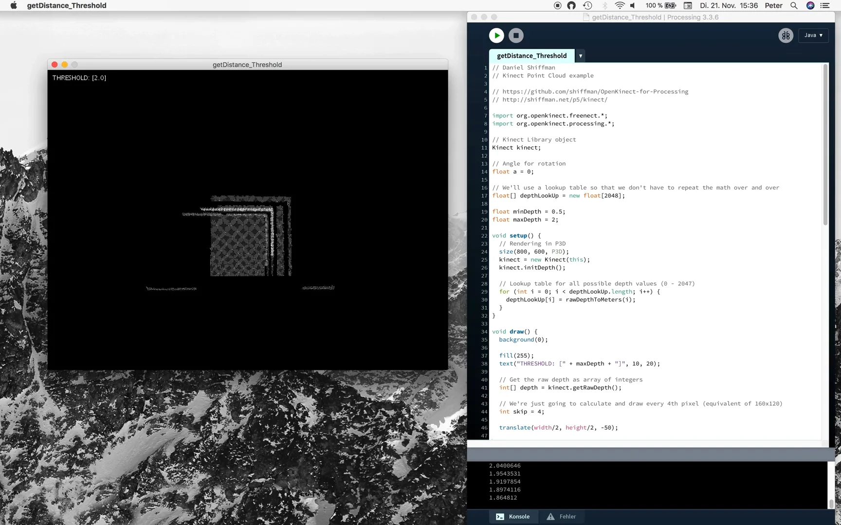 Kinect Depth Data Test 01 on Vimeo