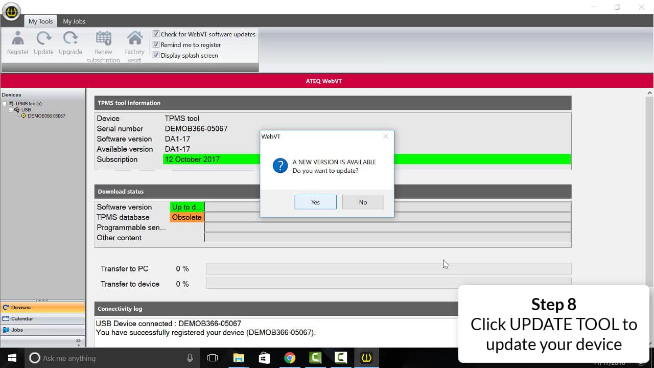 How to update your ATEQ TPMS tool - WebVT installation on Vimeo