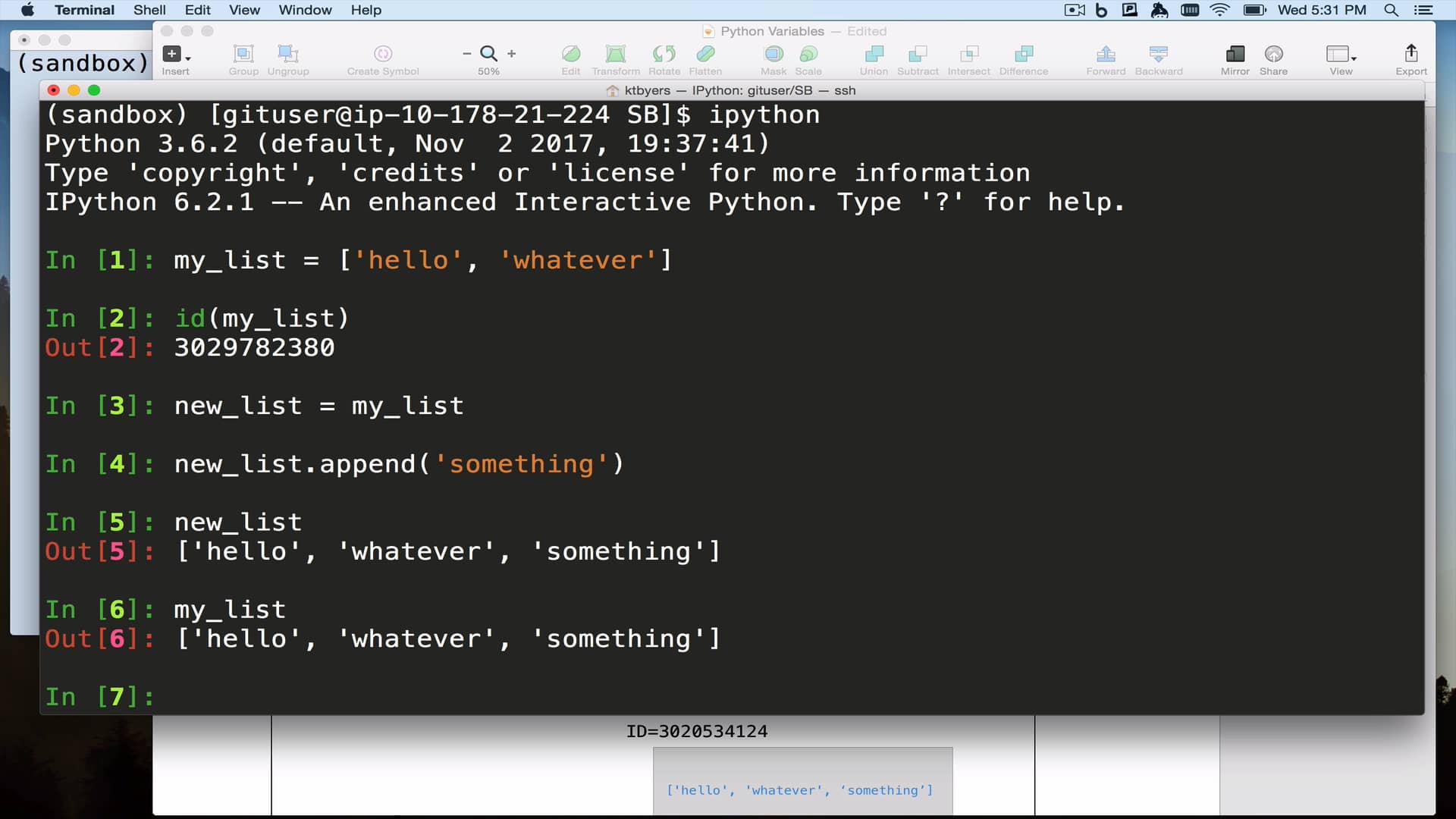 Learning Python - Week2 / Lists are Mutable on Vimeo