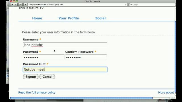 NoTube prototype demo on Vimeo