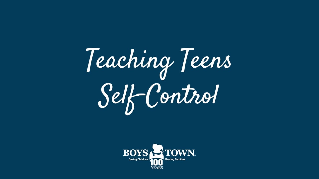 Teaching Teens Self-Control on Vimeo