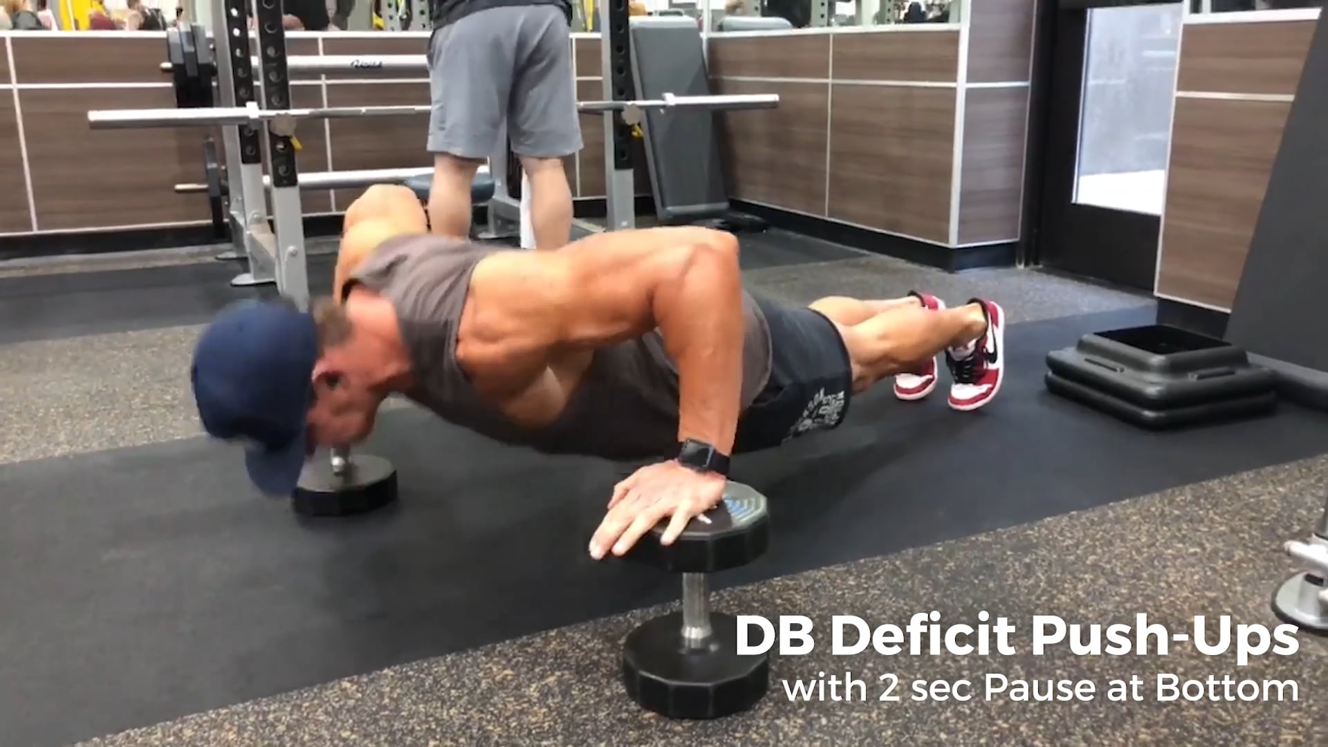 DB Deficit Push-Ups on Vimeo