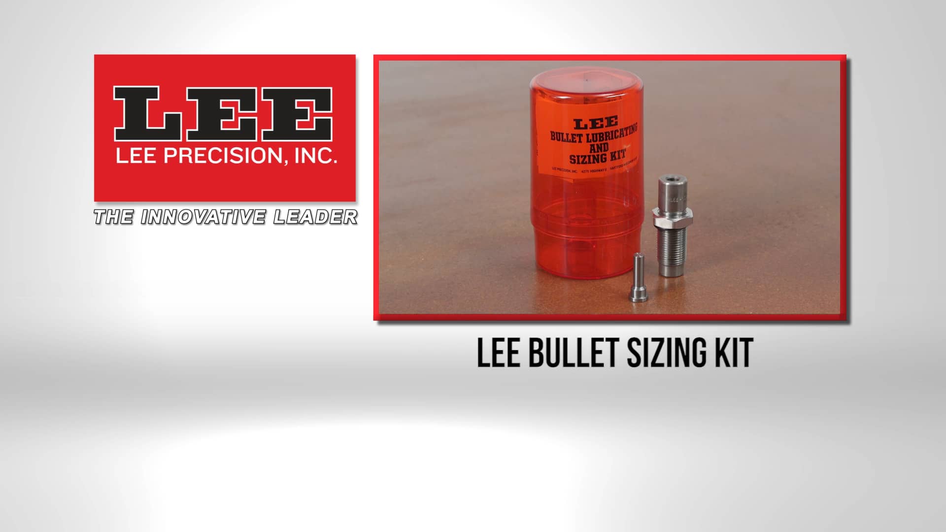 Lee Bullet Sizing Kit on Vimeo