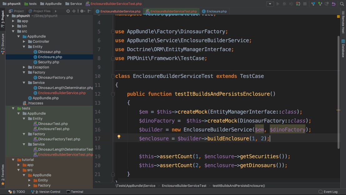 Full Mock Example > PHPUnit (Legacy): Testing with a Bite | SymfonyCasts Full Mock Example > PHPUnit (Legacy): Testing with a Bite | SymfonyCasts