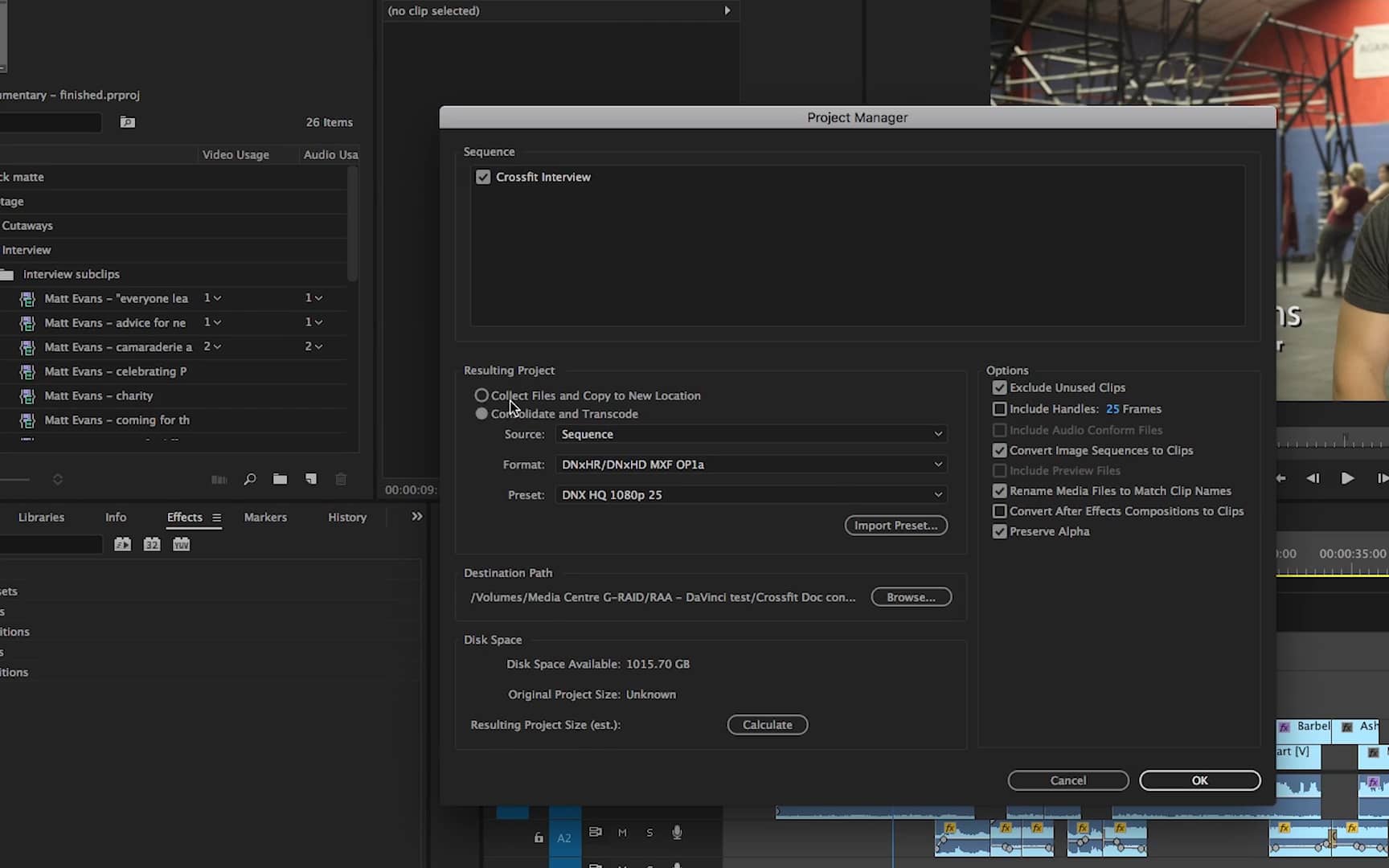 Exporting an XML from Premiere Pro ready for importing into DaVinci Resolve on Vimeo