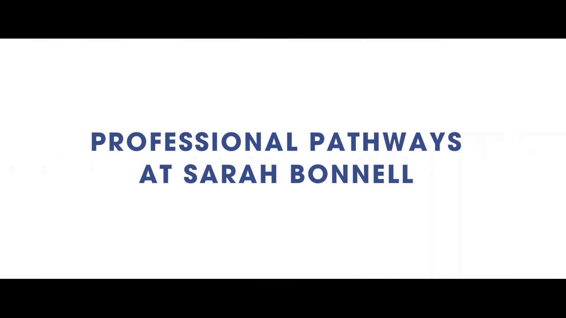 Sarah Bonnell Professional Pathways on Vimeo