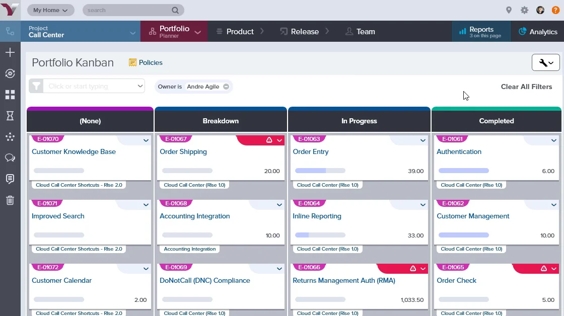 Guide: Portfolio Kanban Overview in Lifecycle