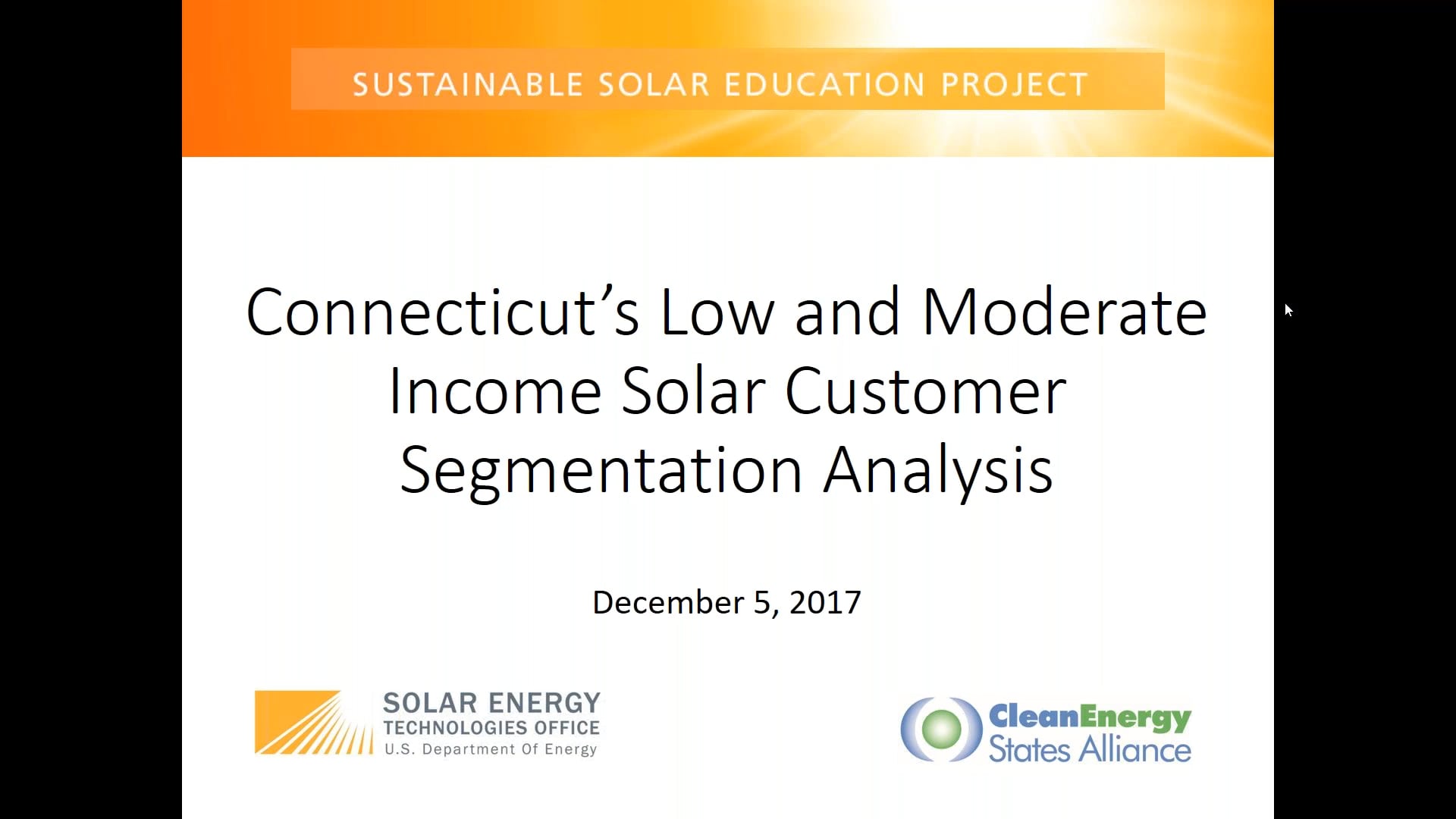 Connecticut’s Low- and Moderate-Income Solar Customer Segmentation ...