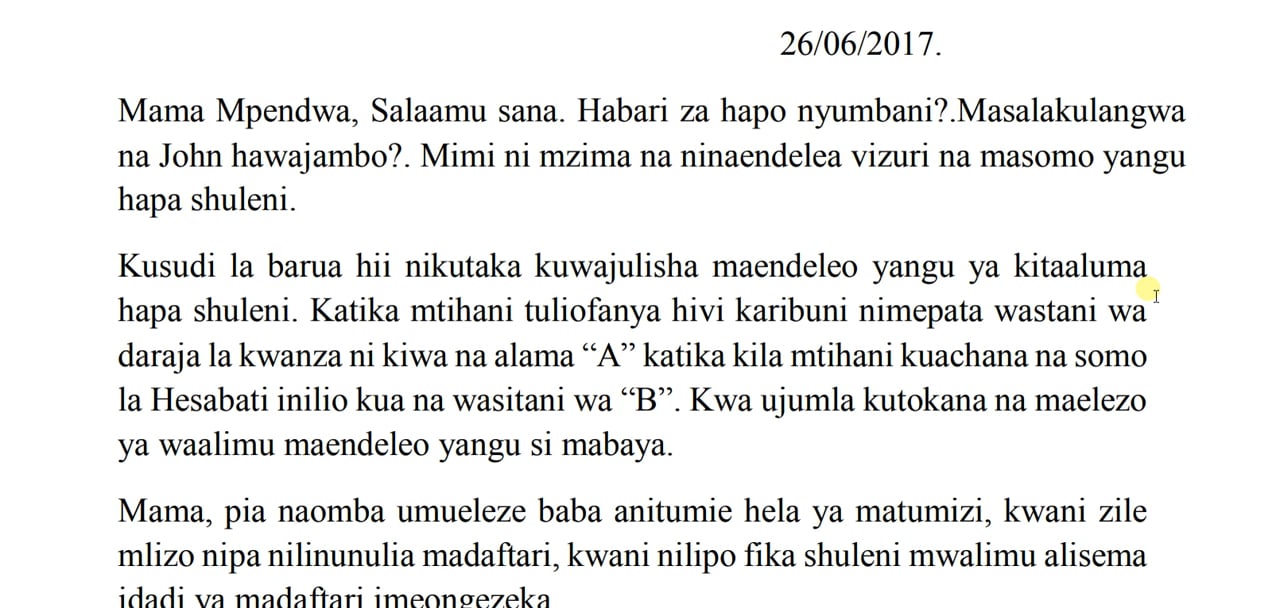 Uandishi Wa Barua Ya Kirafiki On Vimeo