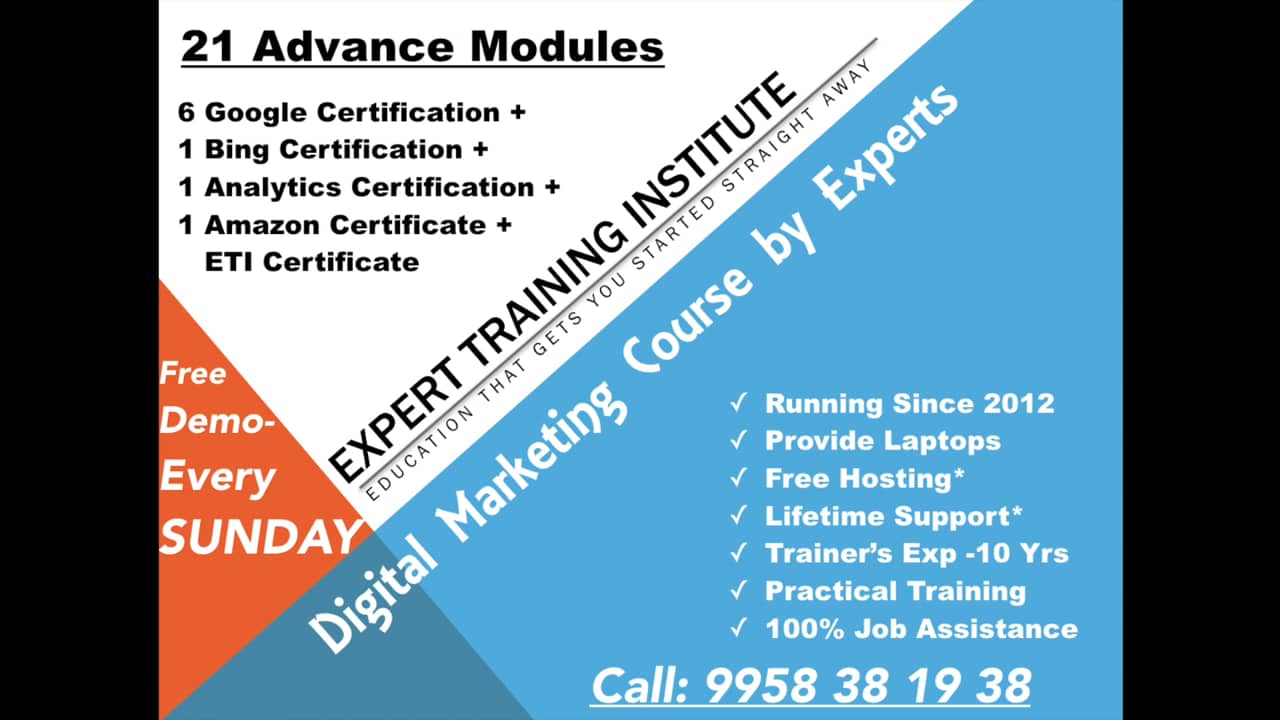 Expert Training Institute - Bumper Ad on Vimeo