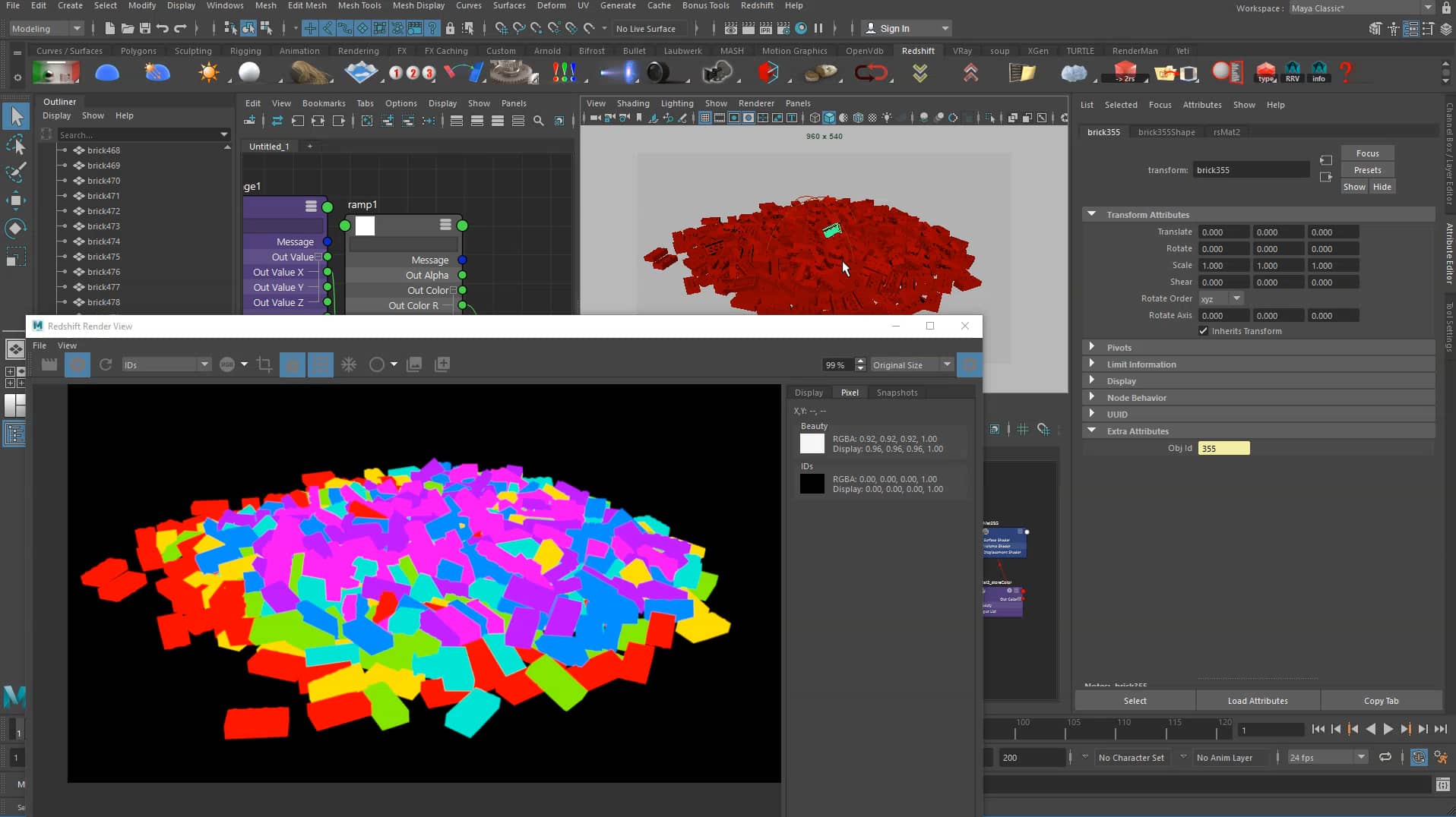 Color Coded Object IDs in Redshift for Maya on Vimeo
